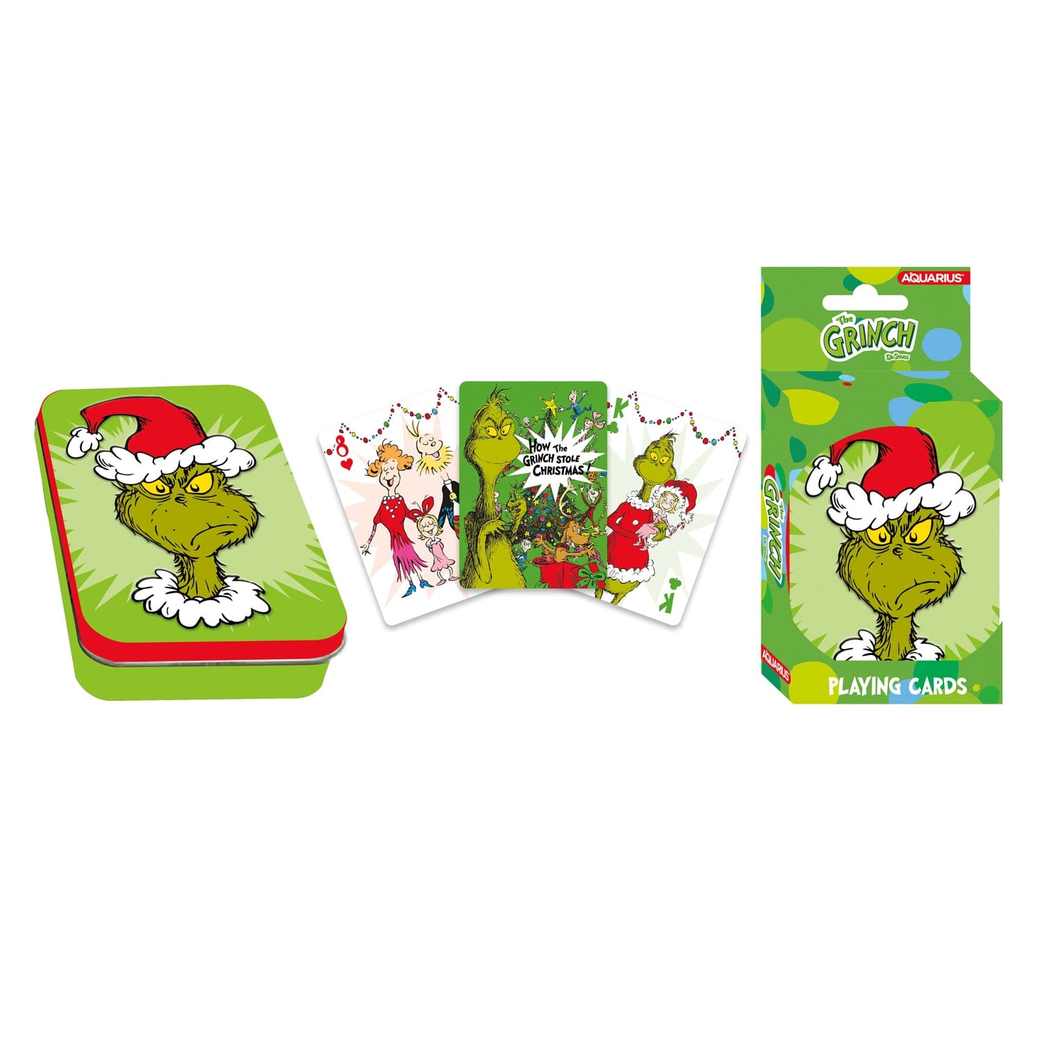 Grinch Playing Cards (Embossed Tin Gift Box Packaging) (PDQ) - NMR