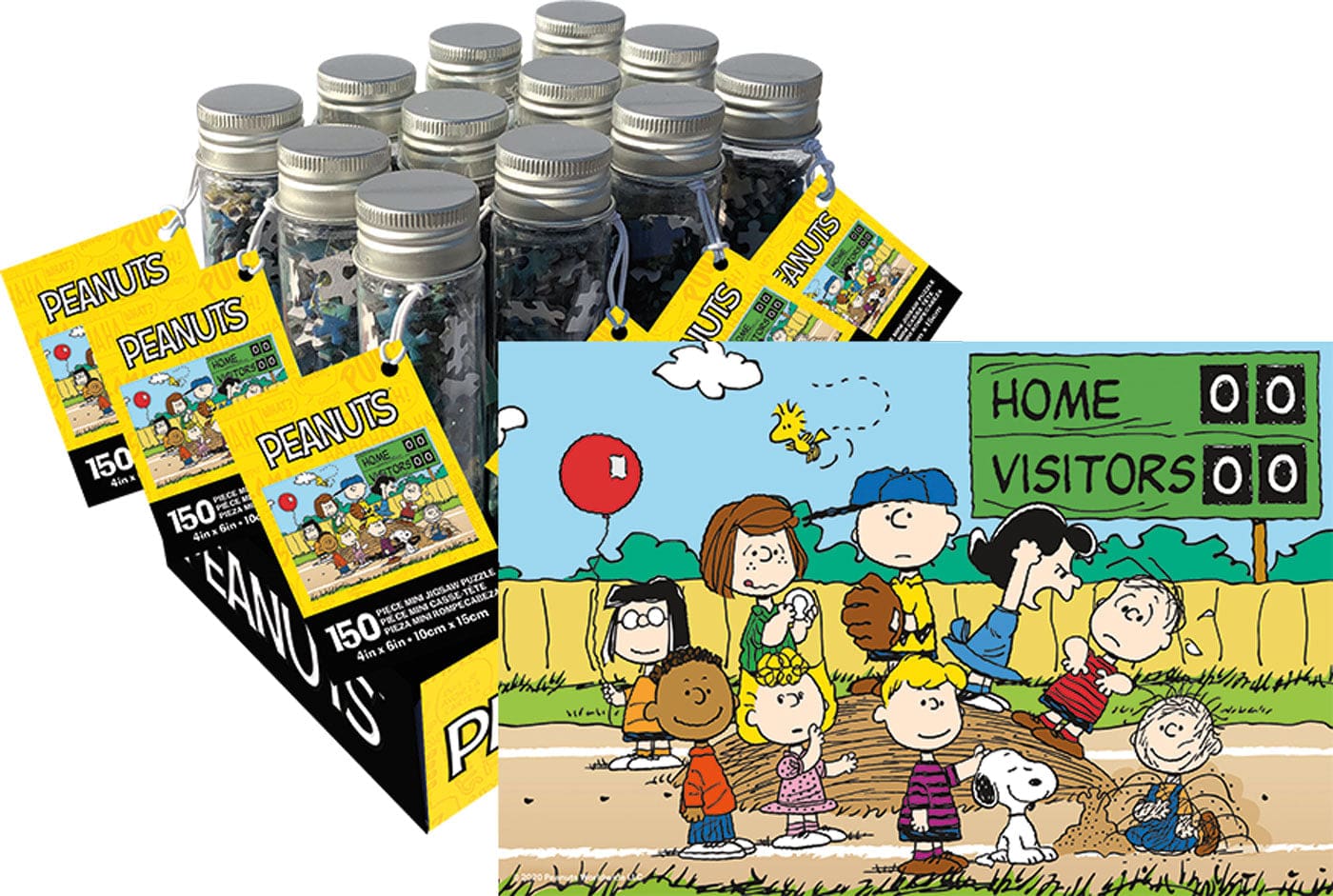 Peanuts 150 Piece Jigsaw Puzzle In A Tube (MOQ 12pcs w/ Free Display) - NMR