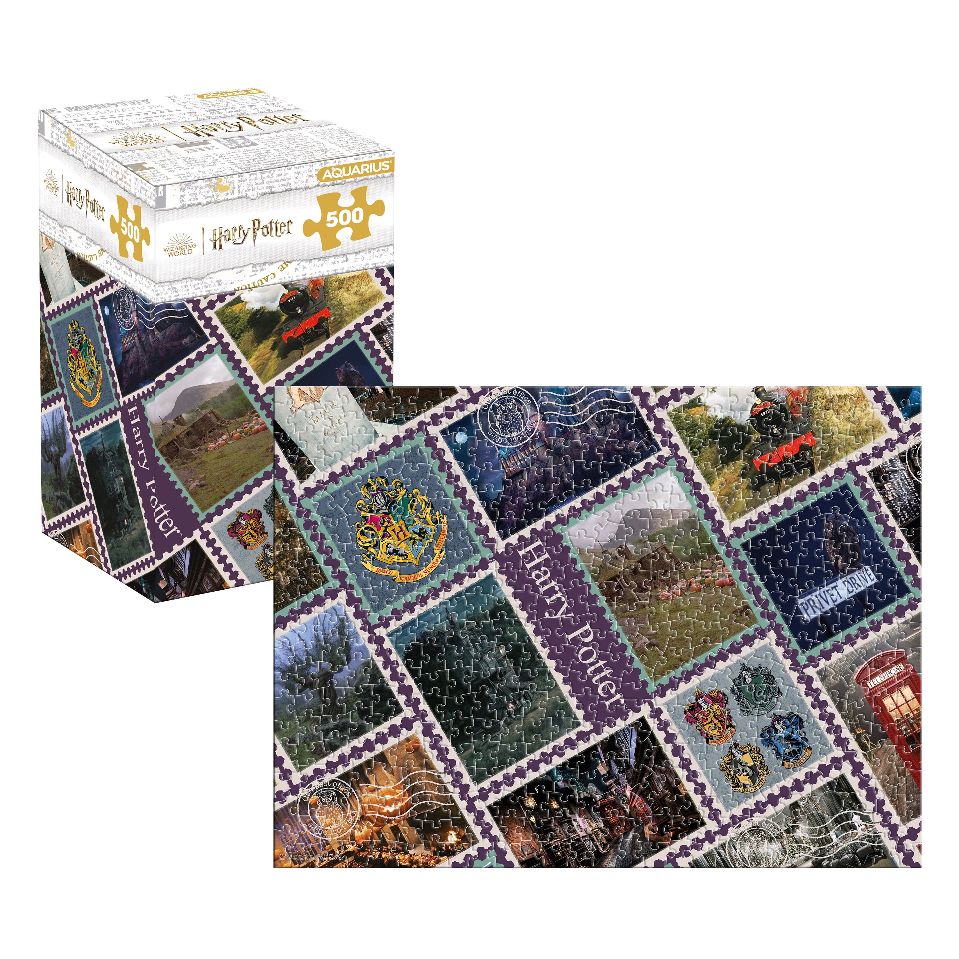 Harry Potter Stamps 500 Piece Jigsaw Puzzle (Vertical Box) - NMR