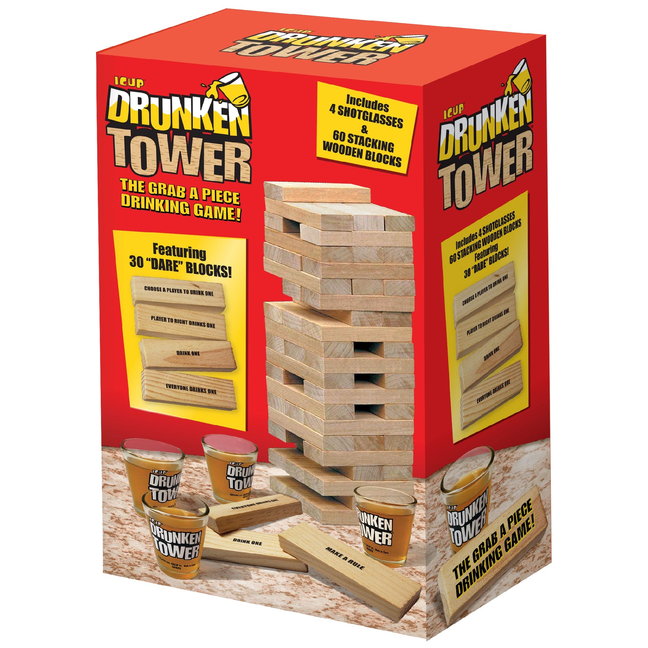 Drunken Tower Stacking Wooden Blocks Game (Closed Box) - NMR