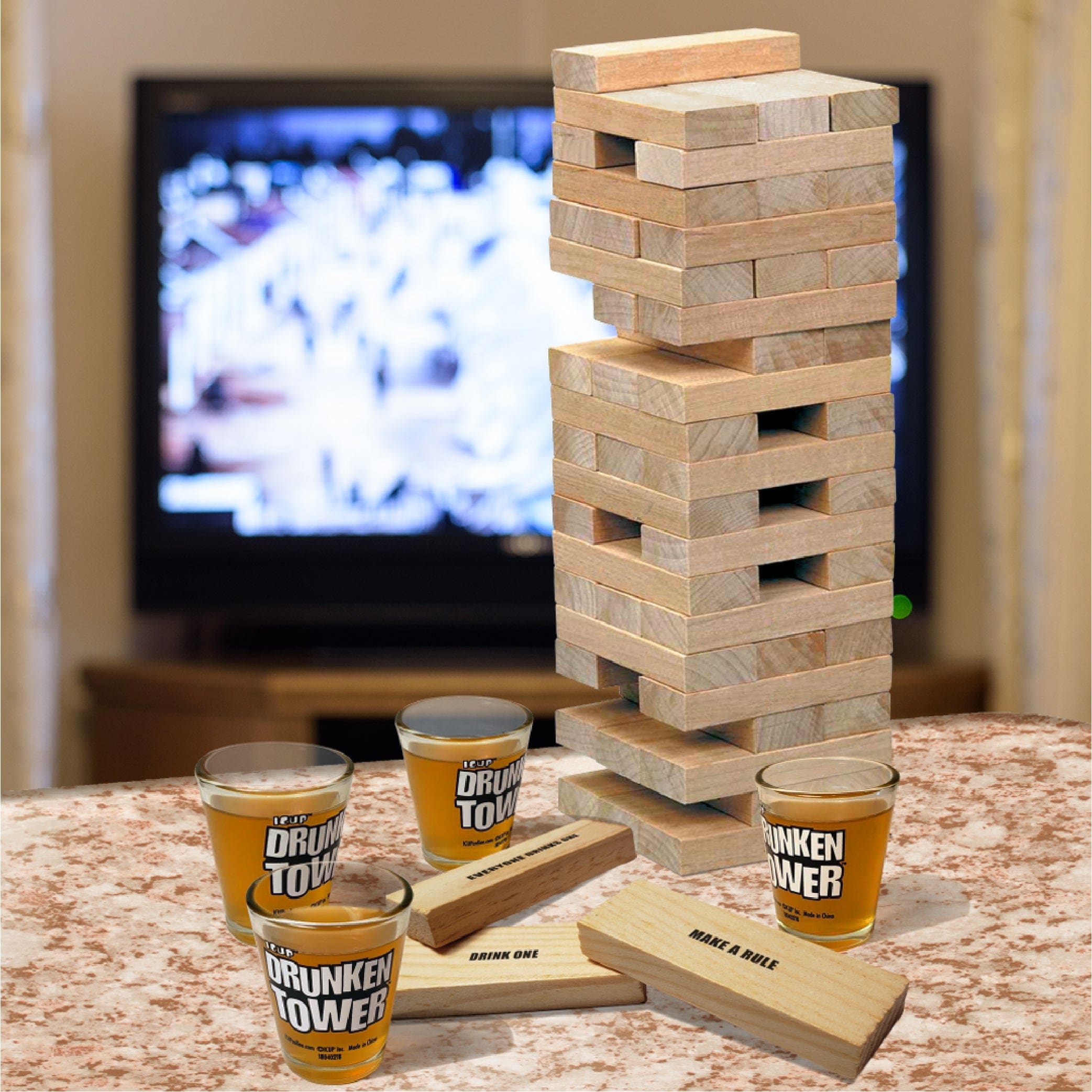 Drunken Tower Stacking Wooden Blocks Game (Closed Box) - NMR