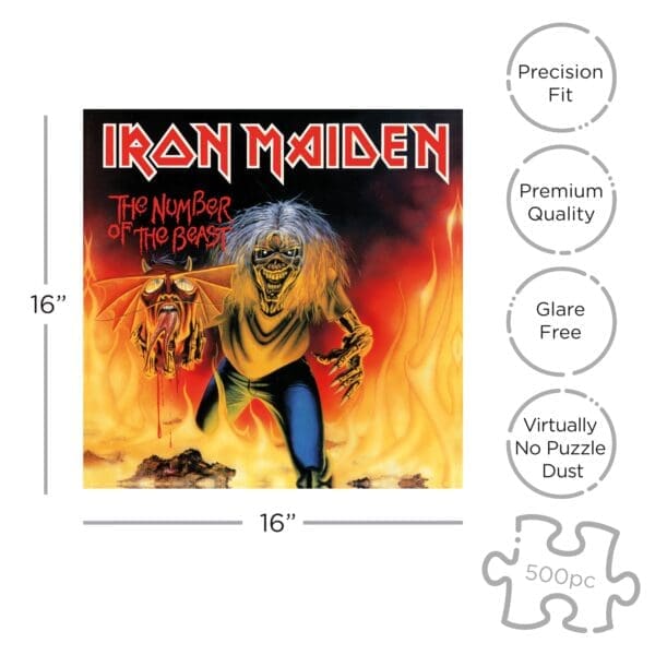 Iron Maiden The Number Of The Beast (Single) (500 Piece Jigsaw Puzzle ...