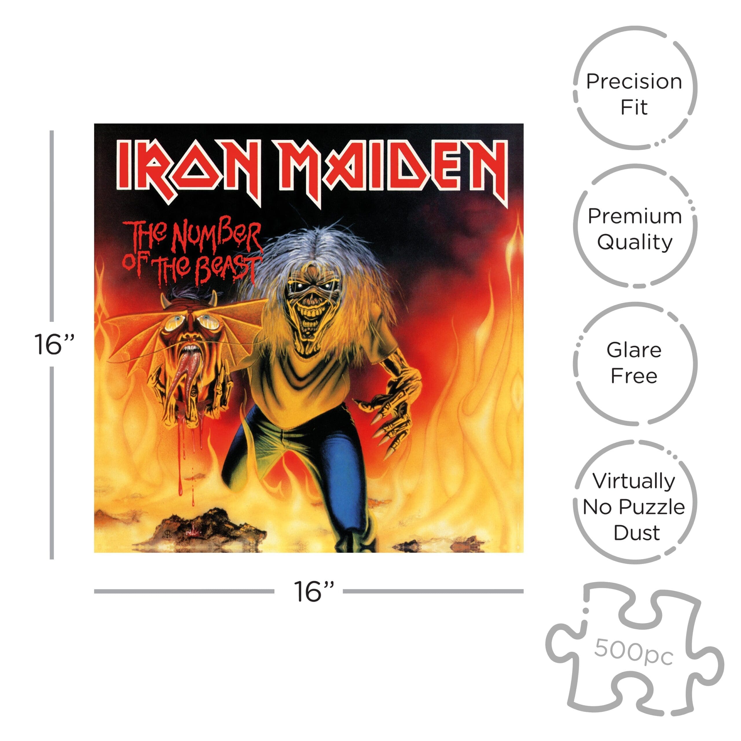 Iron Maiden The Number Of The Beast (Single) (500 Piece Jigsaw Puzzle ...