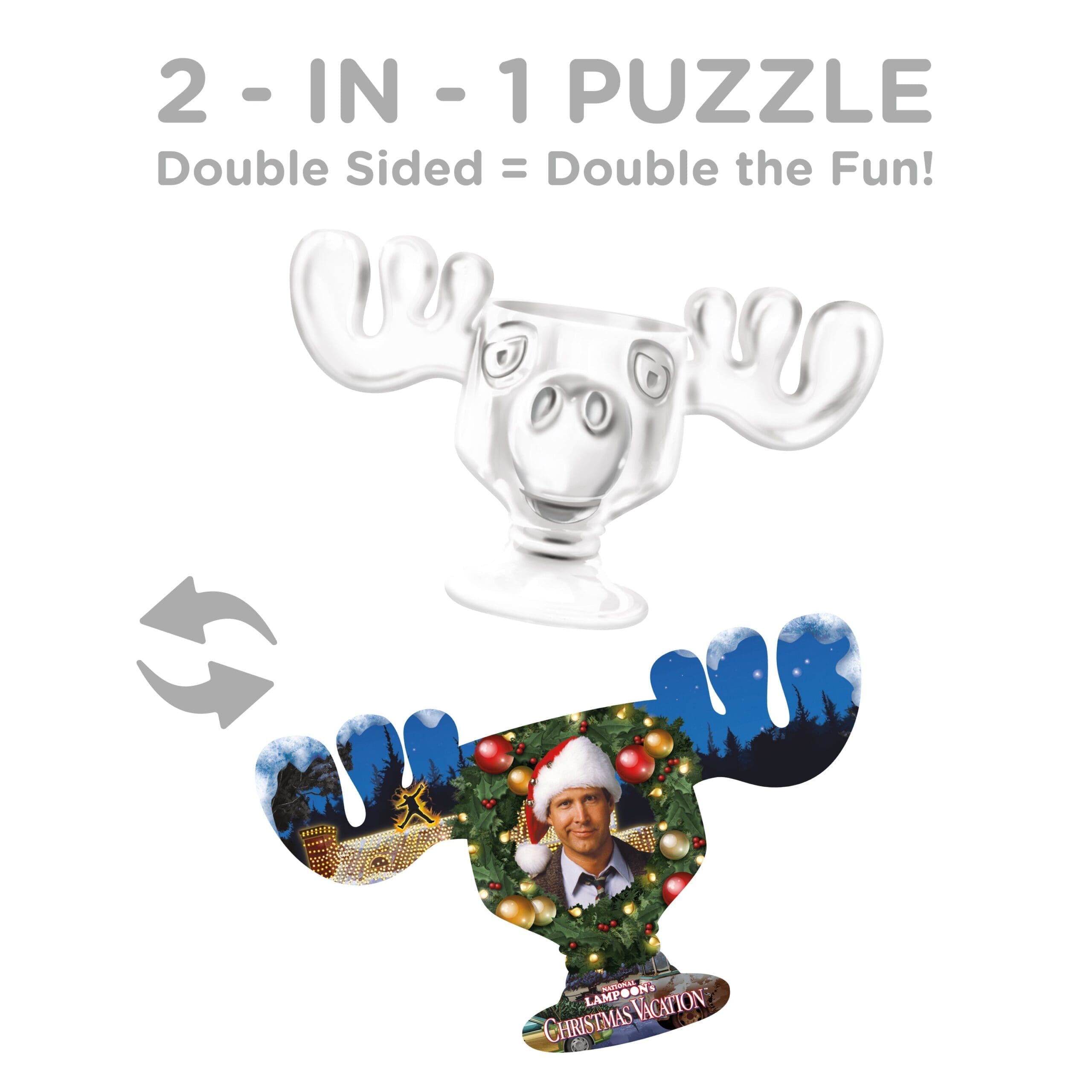 Christmas Vacation 600 Piece Jigsaw Puzzle (2 Sided, Shaped Puzzle) - NMR