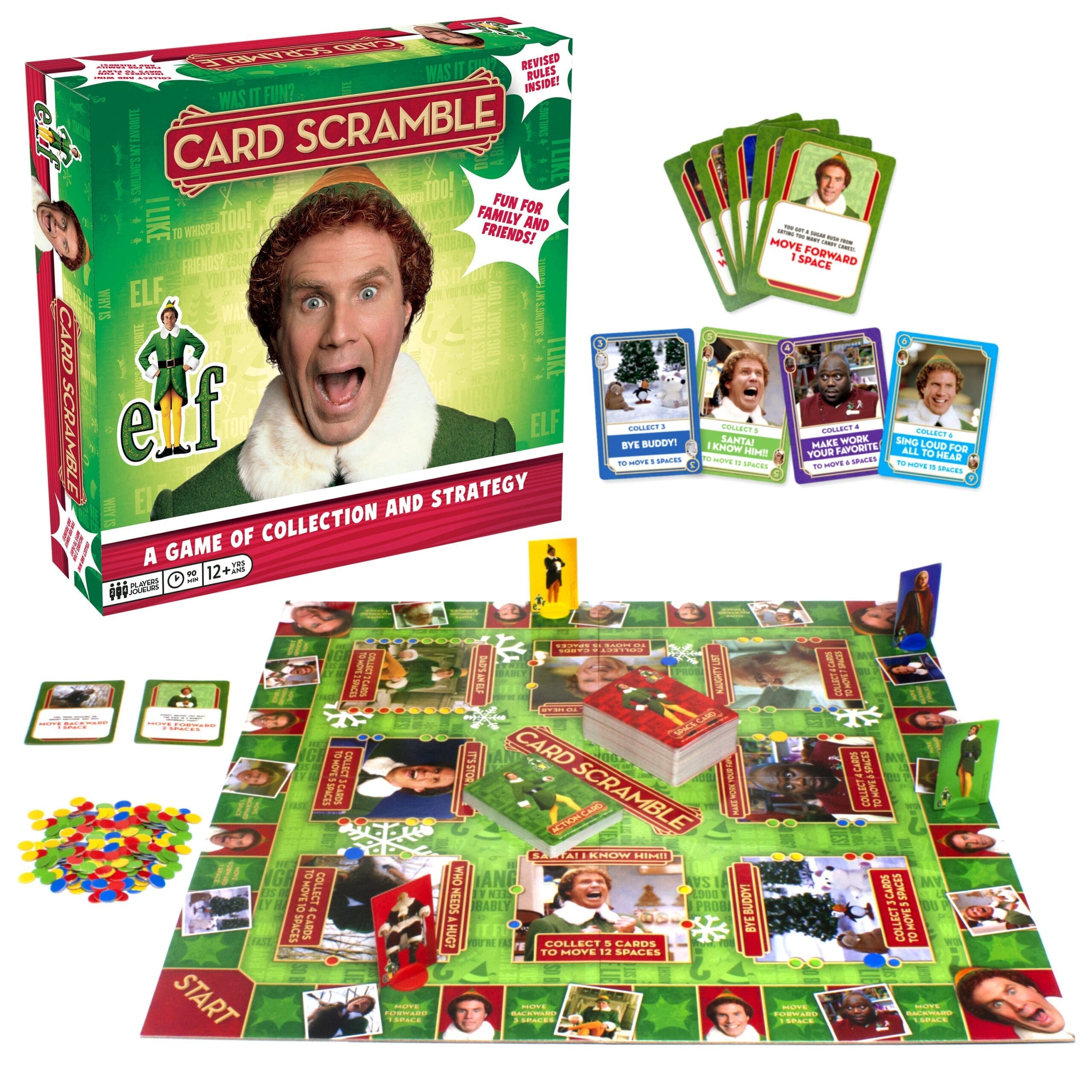 Elf Card Scramble Board Game - NMR