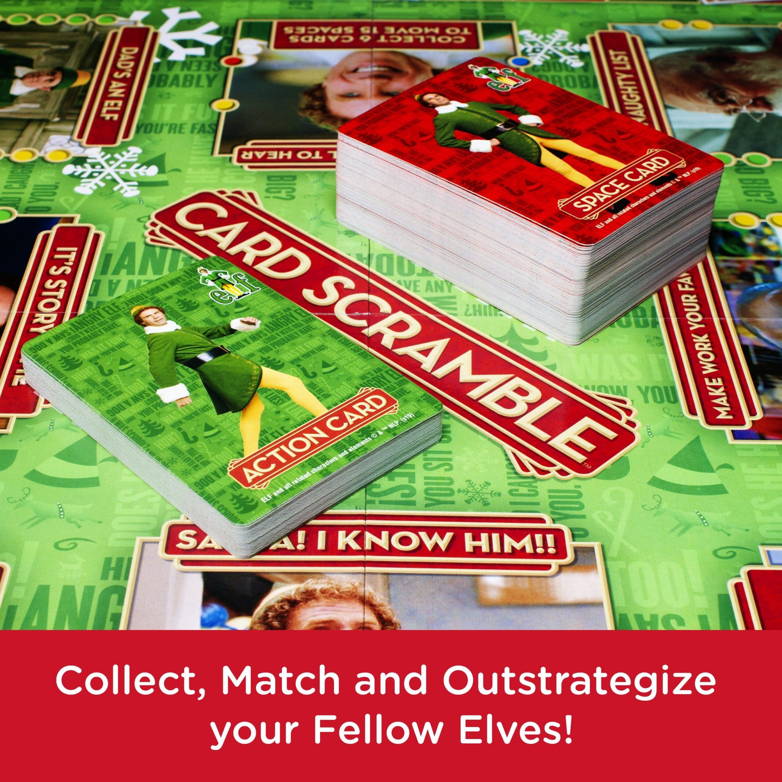 Elf Card Scramble Board Game - NMR