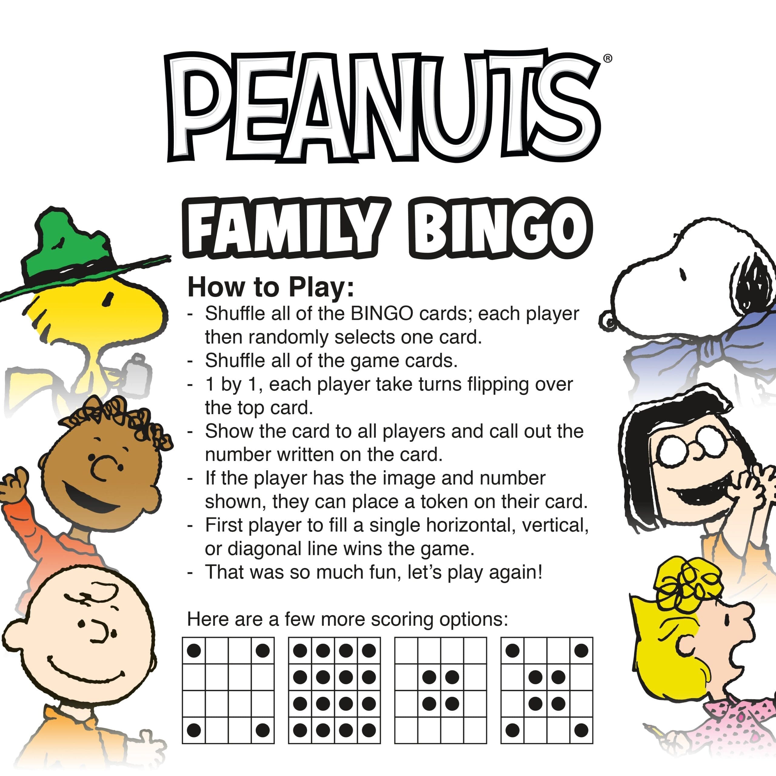 Peanuts Family Bingo Game - NMR