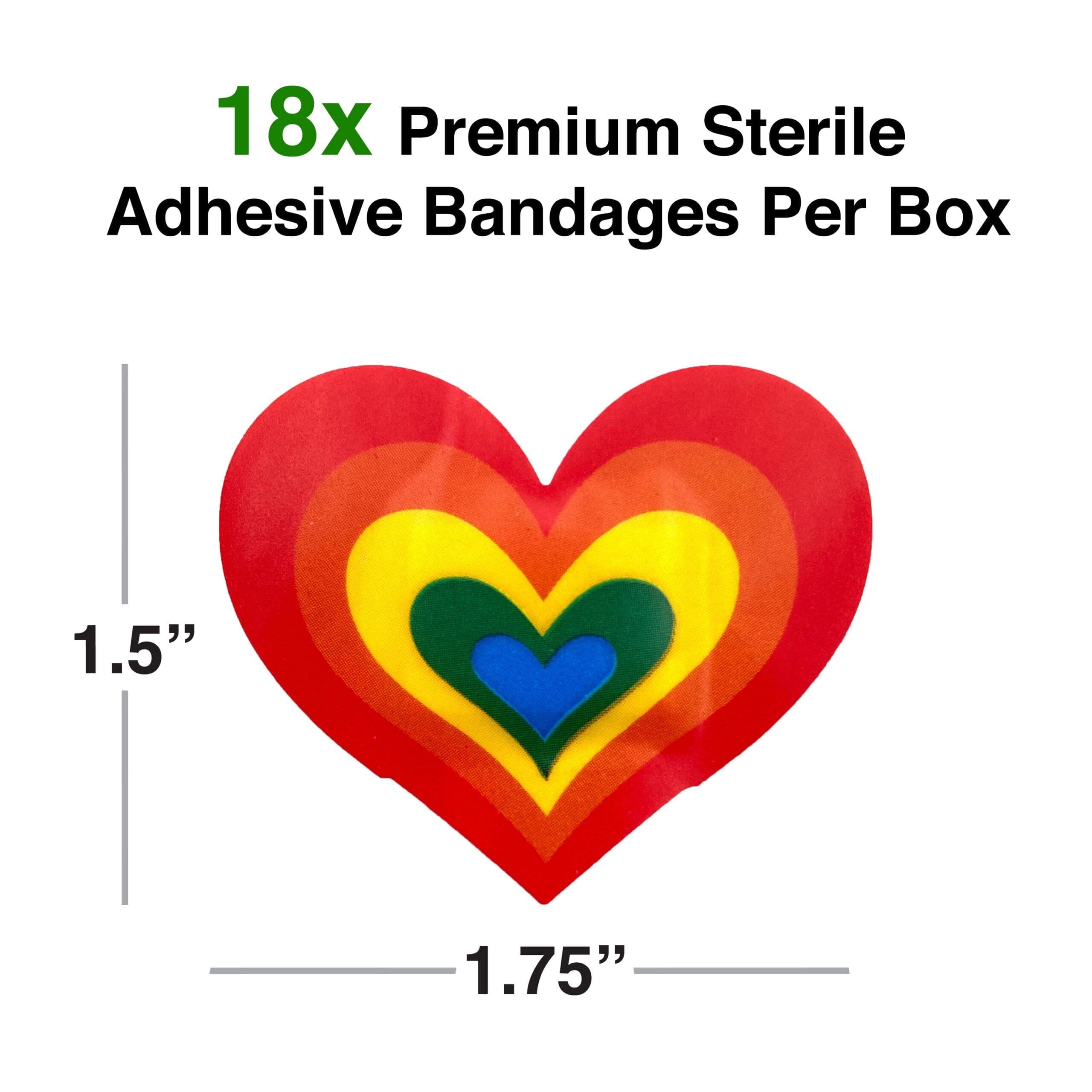Rainbow Heart Adhesive Bandages - NMR