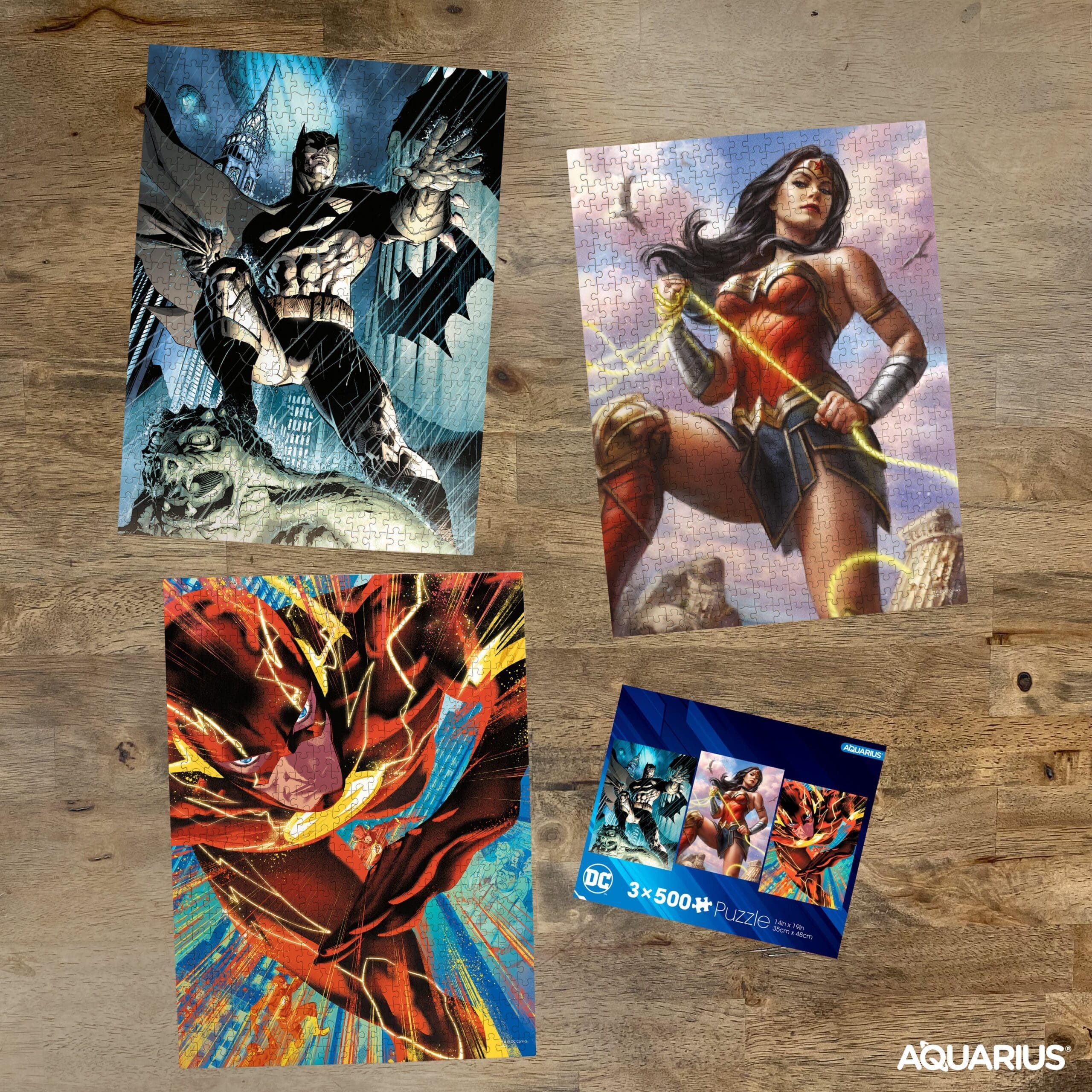 DC Comics 3 x 500 Piece Jigsaw Puzzle Set - NMR