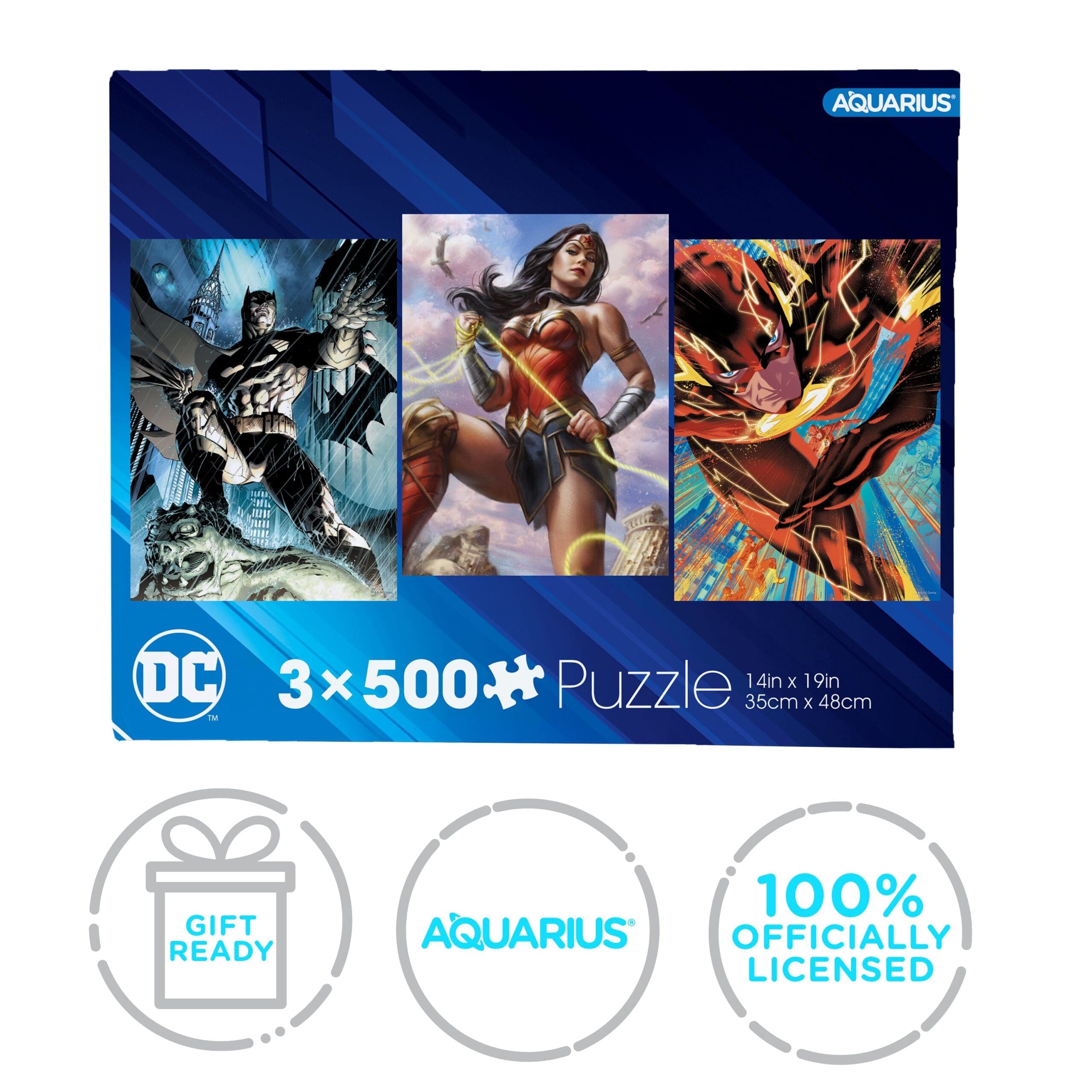 DC Comics 3 x 500 Piece Jigsaw Puzzle Set - NMR