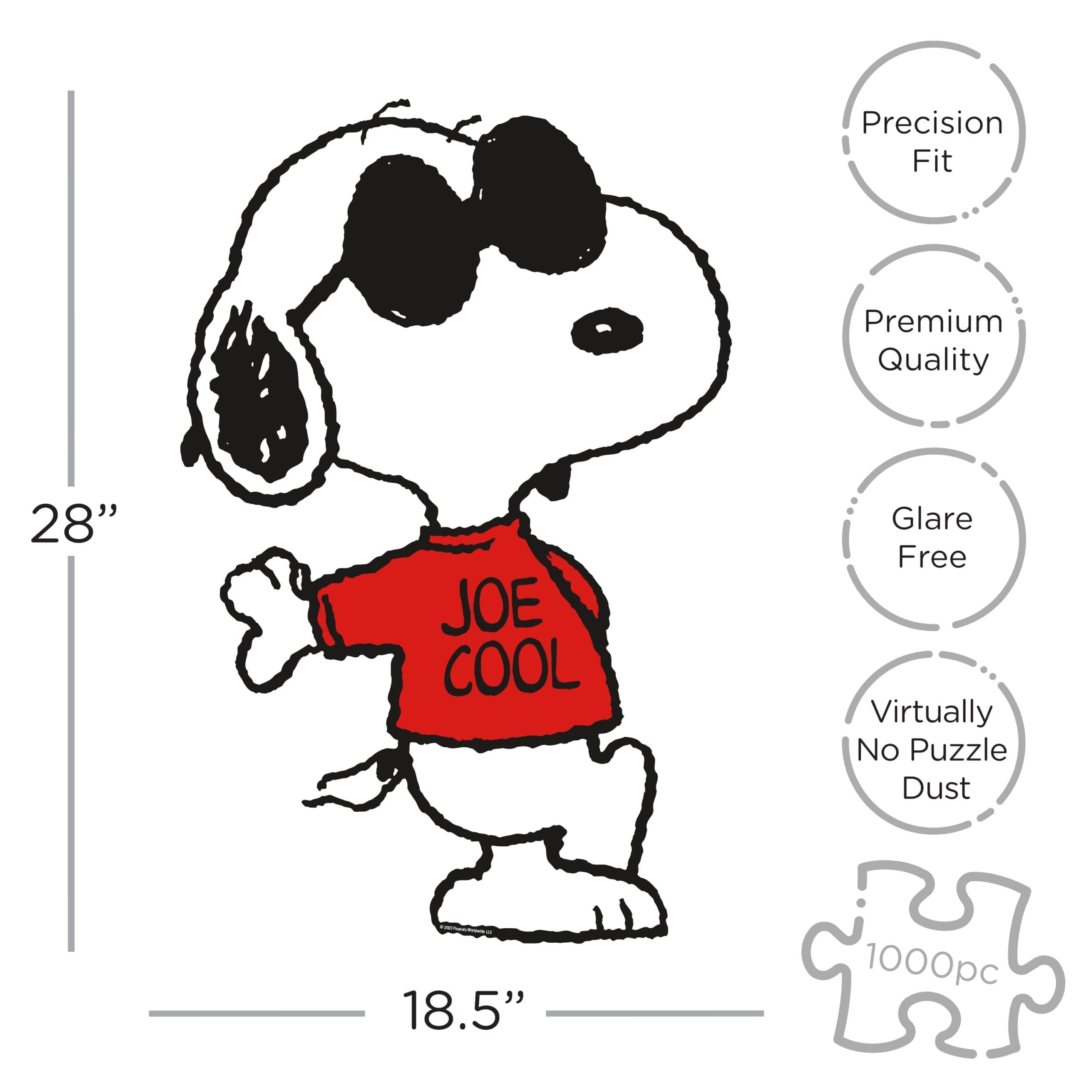 Peanuts Joe Cool Shaped 1000 Piece Jigsaw Puzzles - NMR