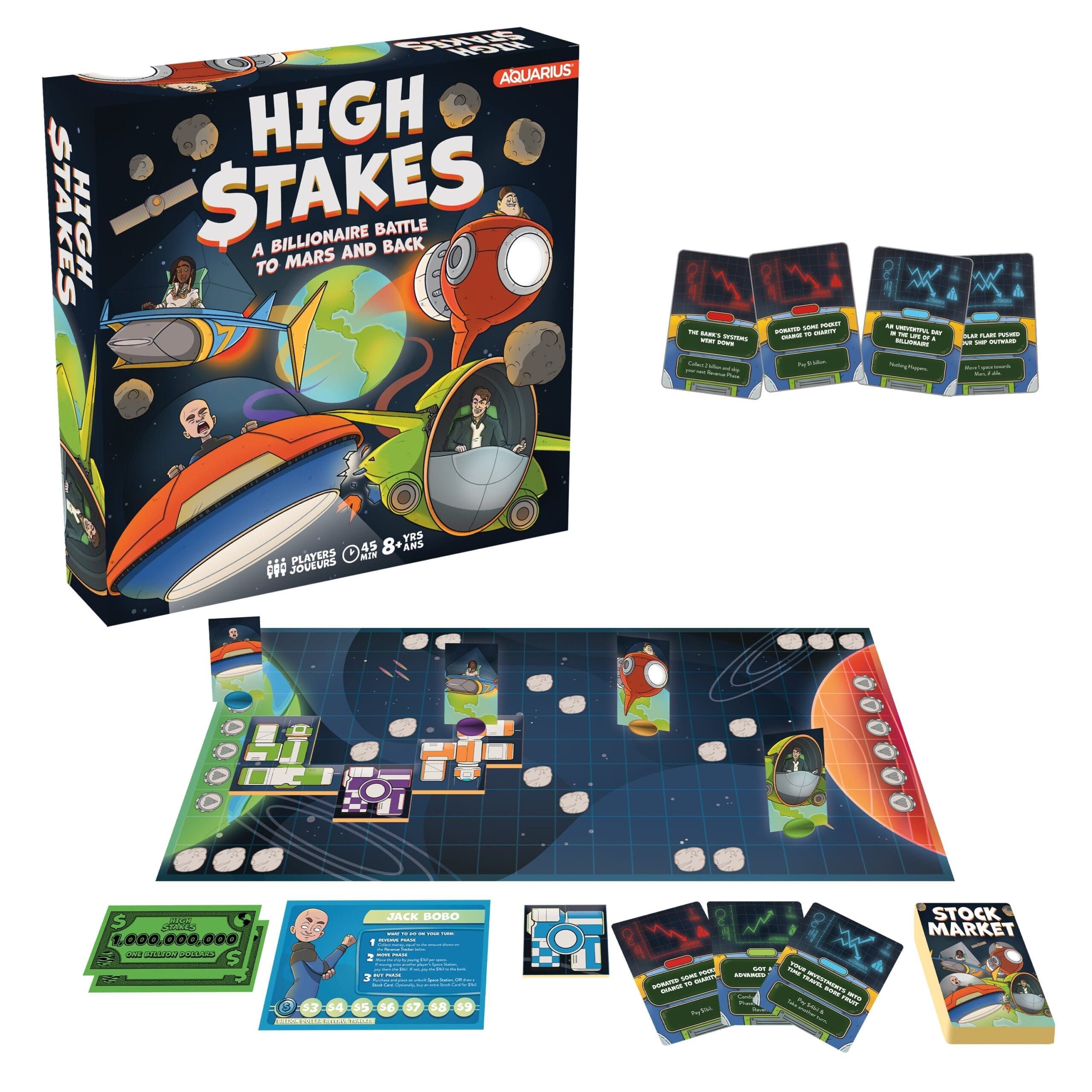 High $takes – Billionaire Battle to Mars Board Game - NMR