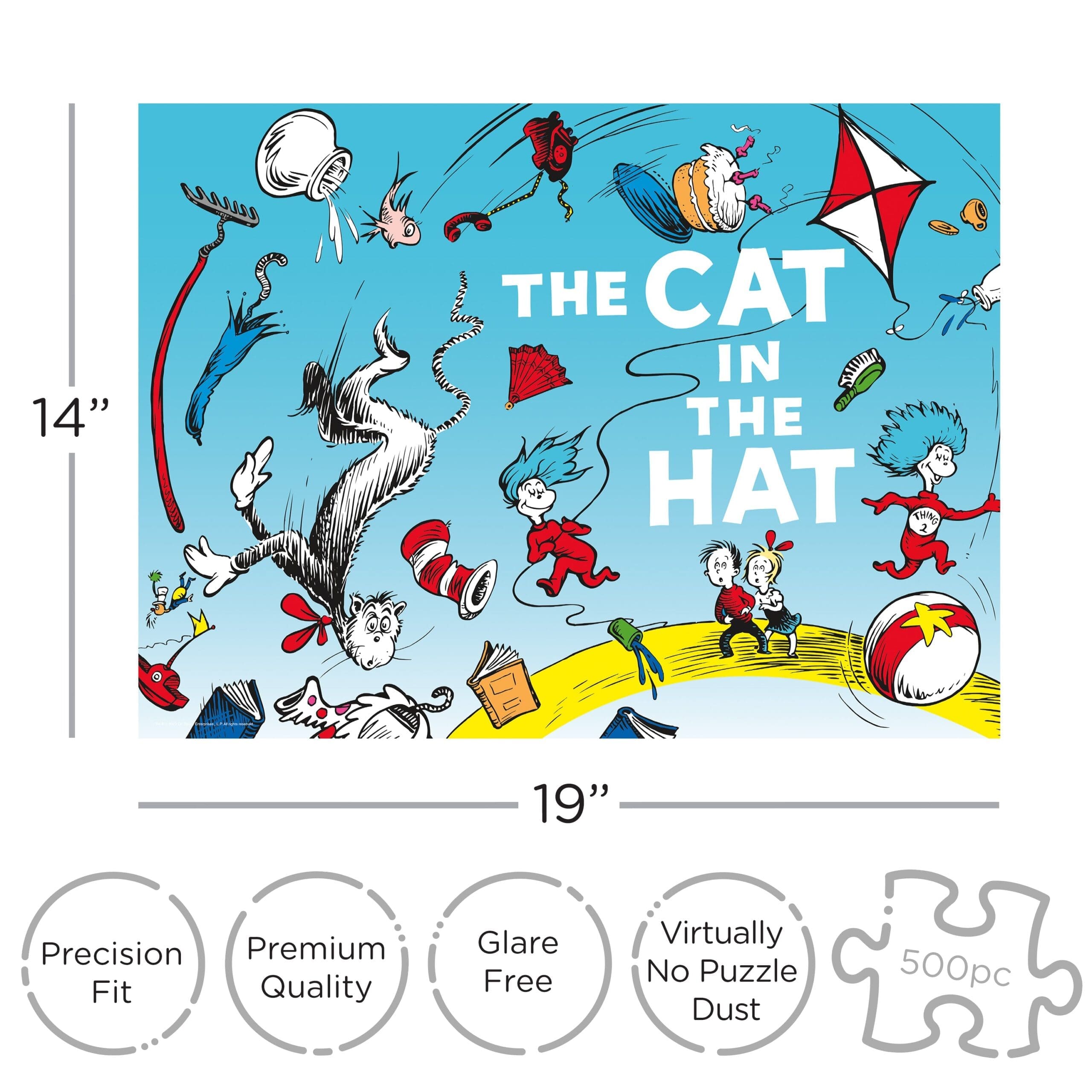 Cat in The Hat 500 Piece Jigsaw Puzzle - NMR