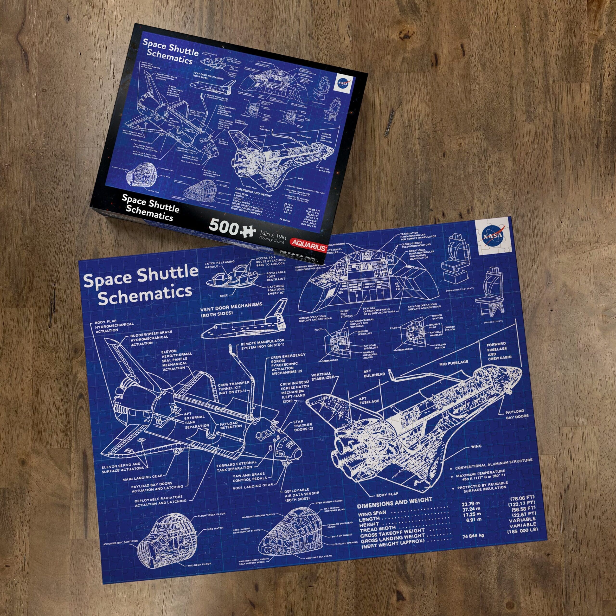 NASA – Shuttle Schematic 500 Piece Jigsaw Puzzle - NMR