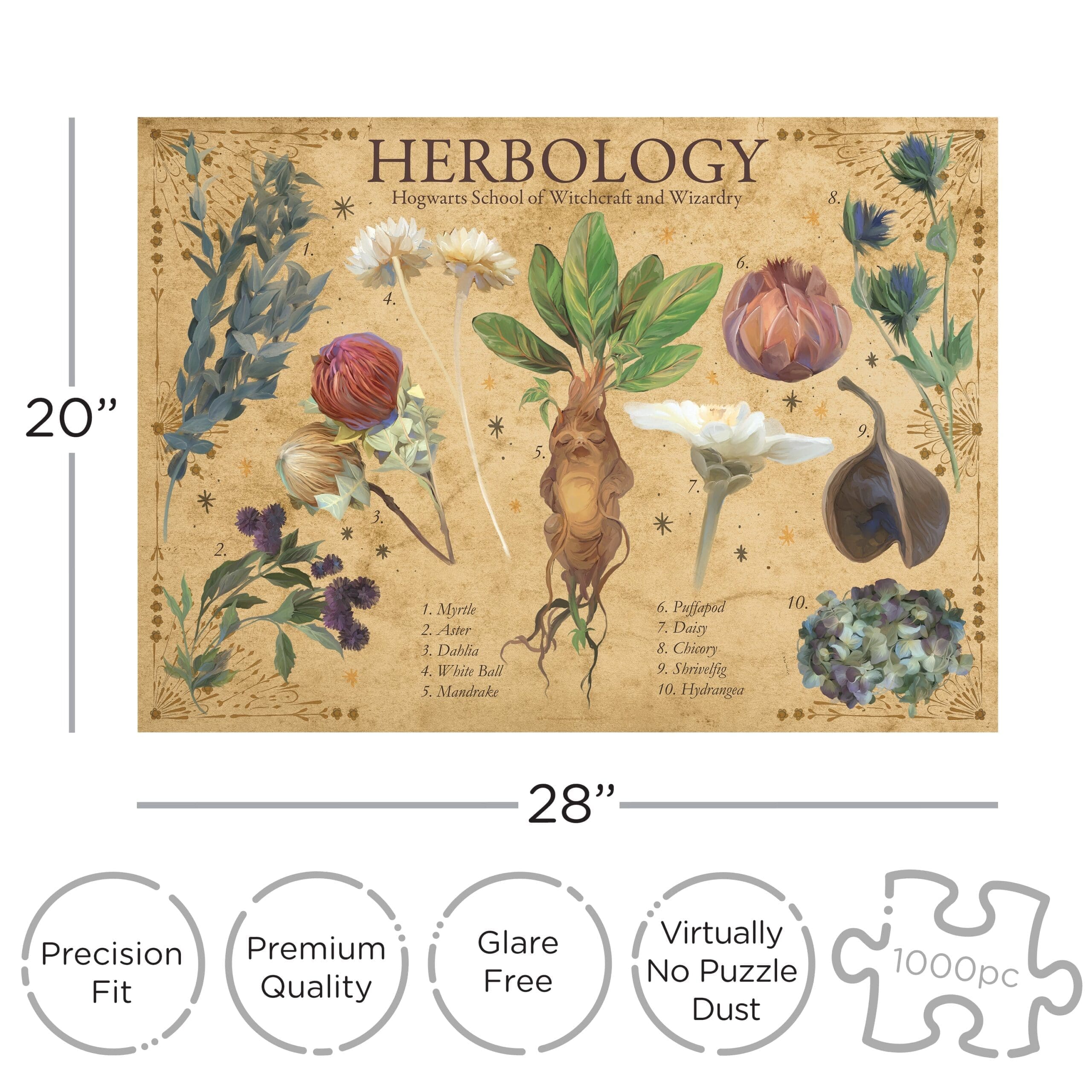Harry Potter Herbology 1000 Piece Jigsaw Puzzle - NMR