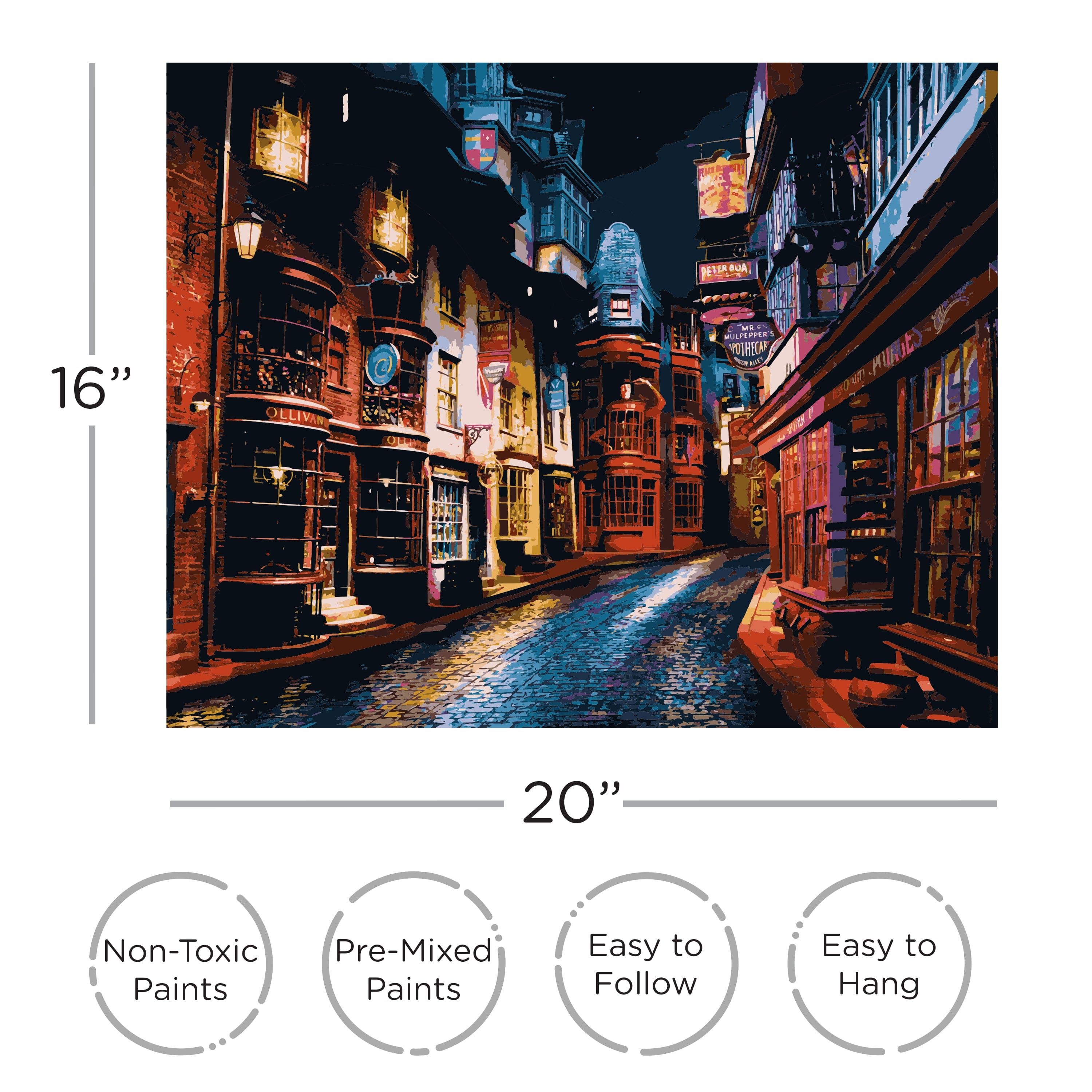 Harry Potter Diagon Alley Art by Numbers (16″ x 20″) - NMR