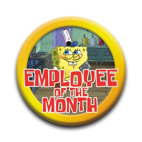 SpongeBob SquarePants – Employee Round Pinback Button (1.25) - NMR