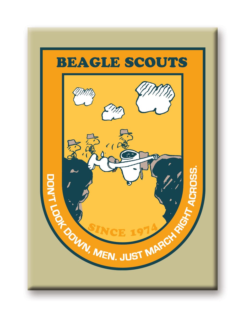 Peanuts Beagle Scouts – March Right Across Flat Magnet (2.5″ x 3.5″) - NMR