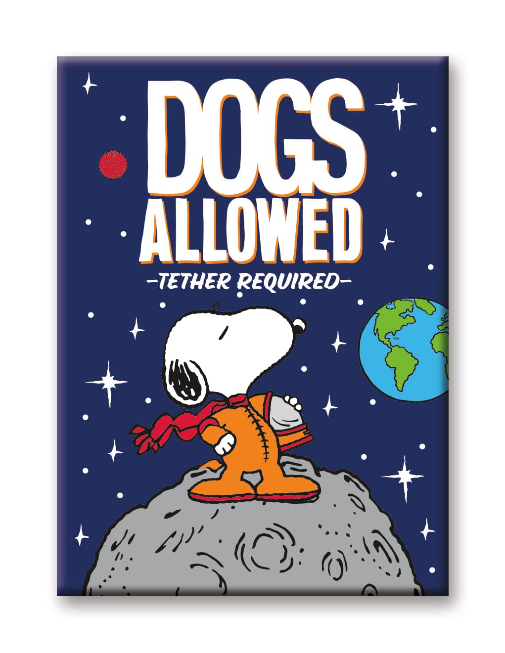 Peanuts Snoopy in Space – Dogs Allowed Flat Magnet (2.5″ x 3.5″) - NMR