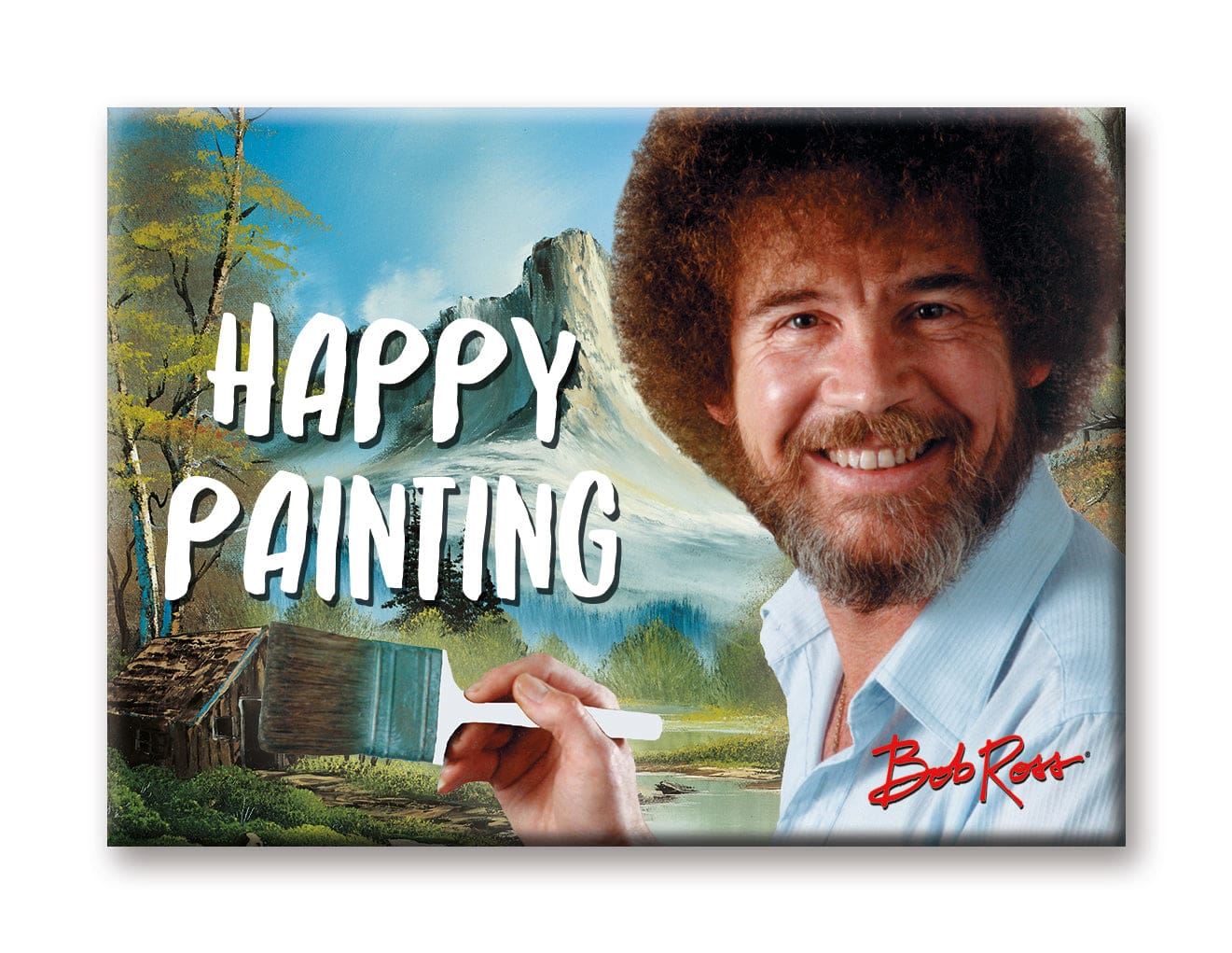 Bob Ross – Happy Painting Flat Magnet (2.5 x 3.5) - NMR