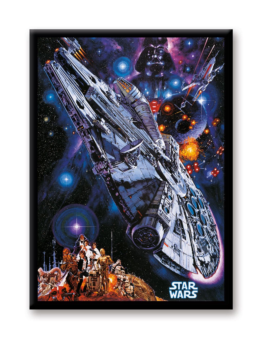 Star Wars – Retro Falcon Poster Flat Magnet (2.5 x 3.5) - NMR