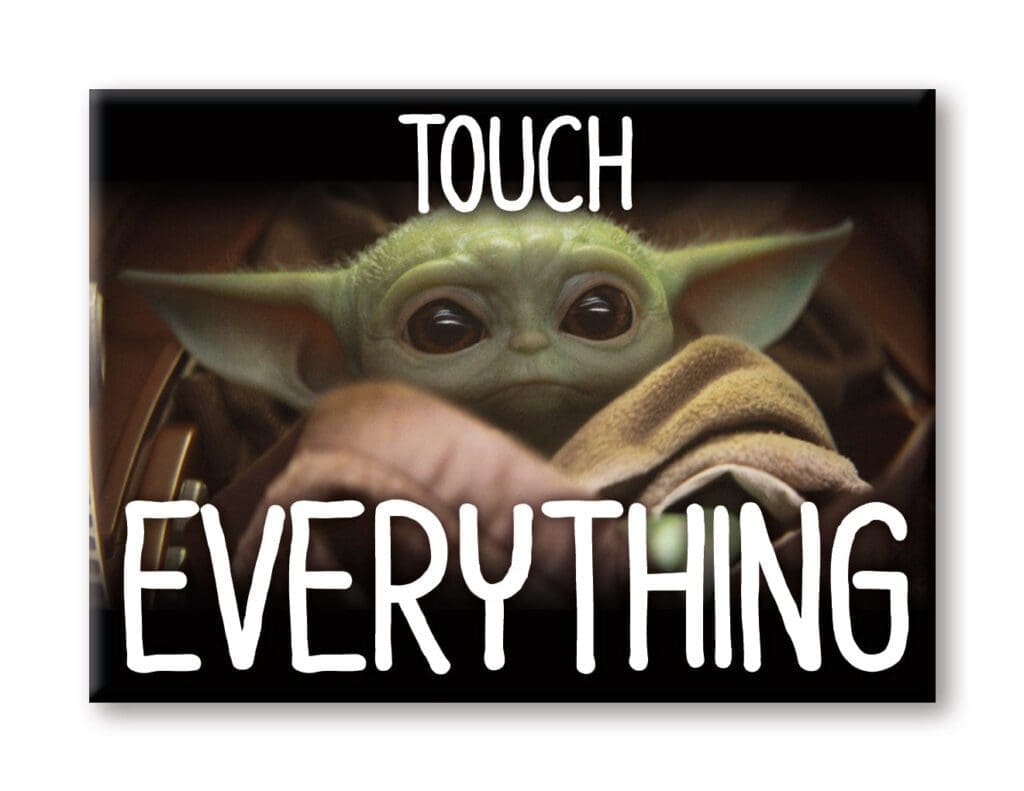 Star Wars Mandalorian – The Child Touch Everything Flat Magnet (2.5 x 3 ...