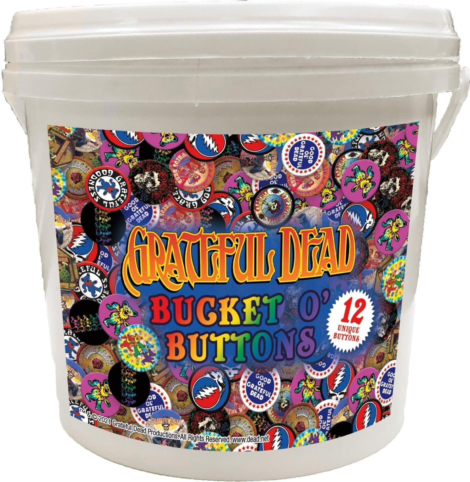 144 Unit Bucket o’ Buttons – Grateful Dead - NMR