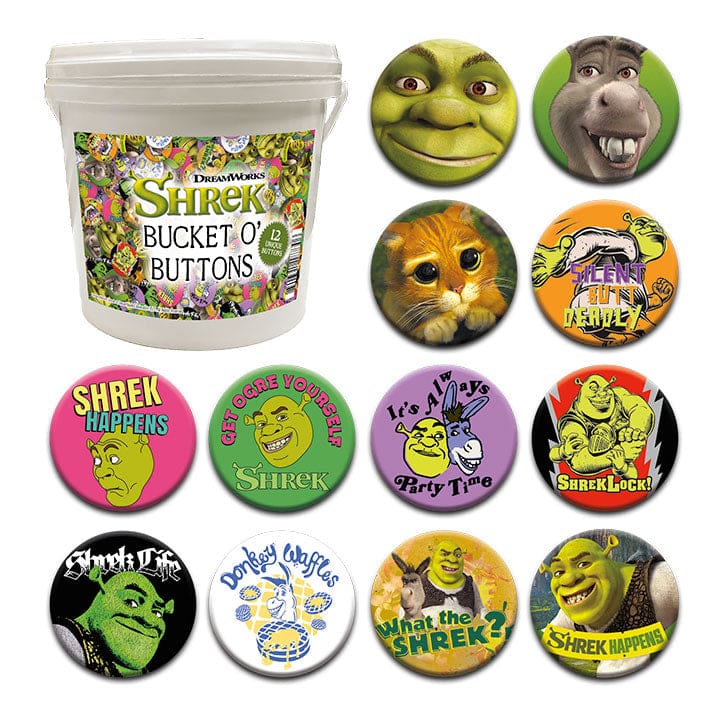 144 Unit Bucket o’ Buttons – Shrek - NMR