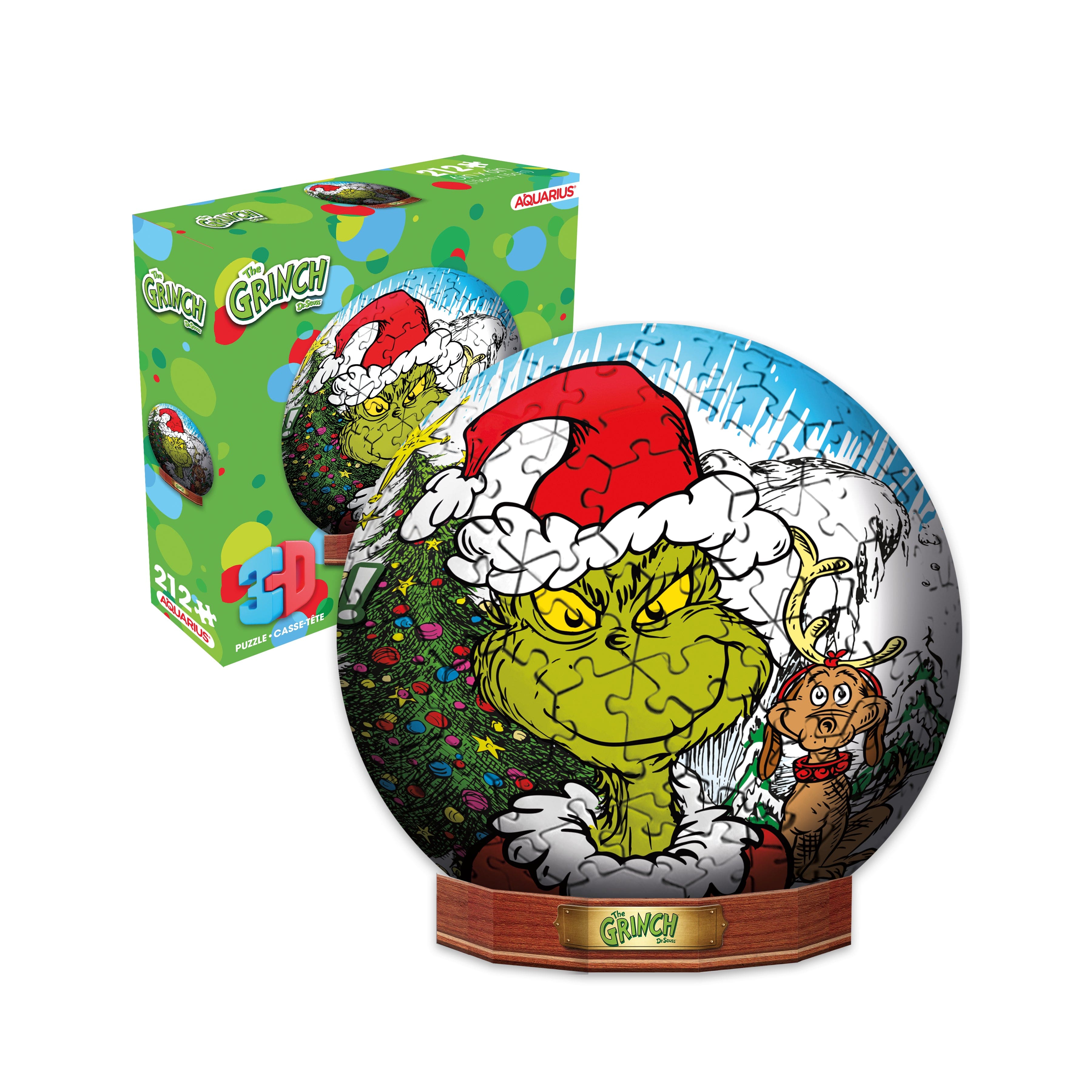 Grinch 3D Sphere Jigsaw Puzzle (212 Pieces) - NMR